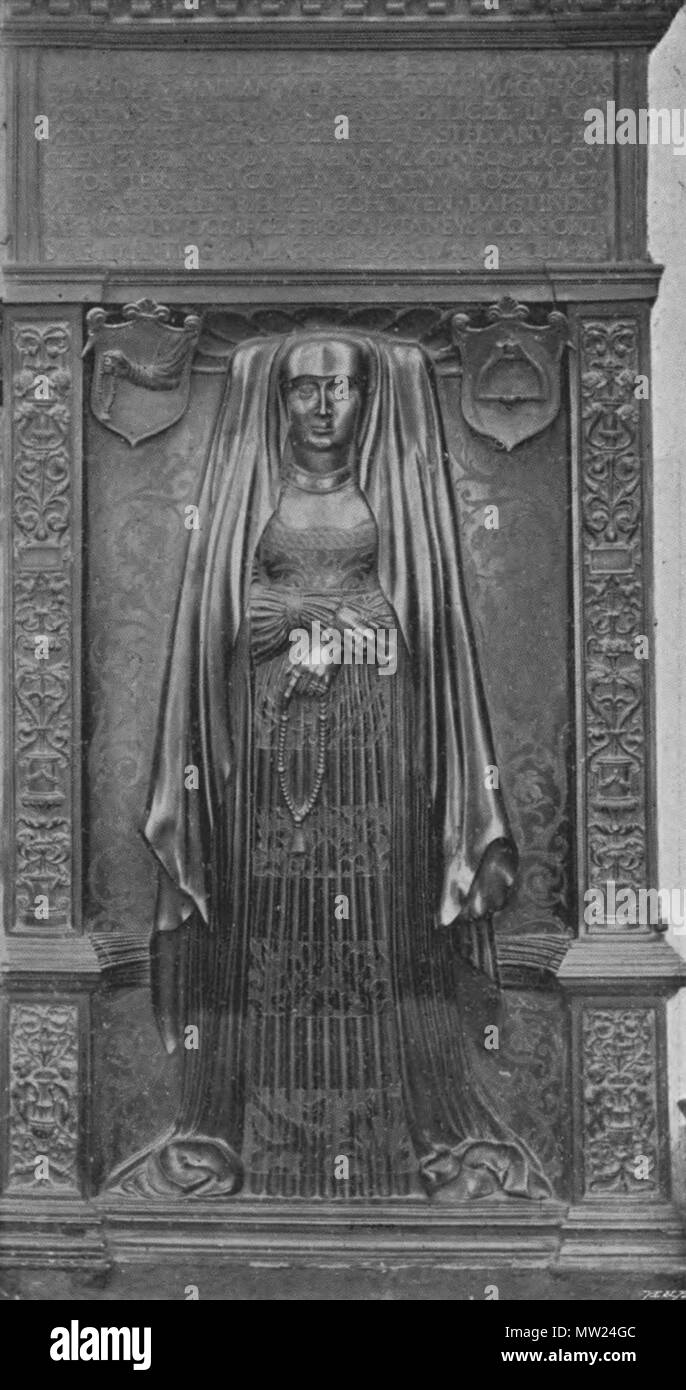 . English: Epitaph of Zofia Boner, made probably in workshop of Hans ...