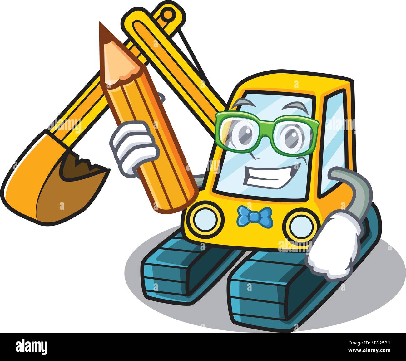 Student excavator character cartoon style Stock Vector Image & Art - Alamy