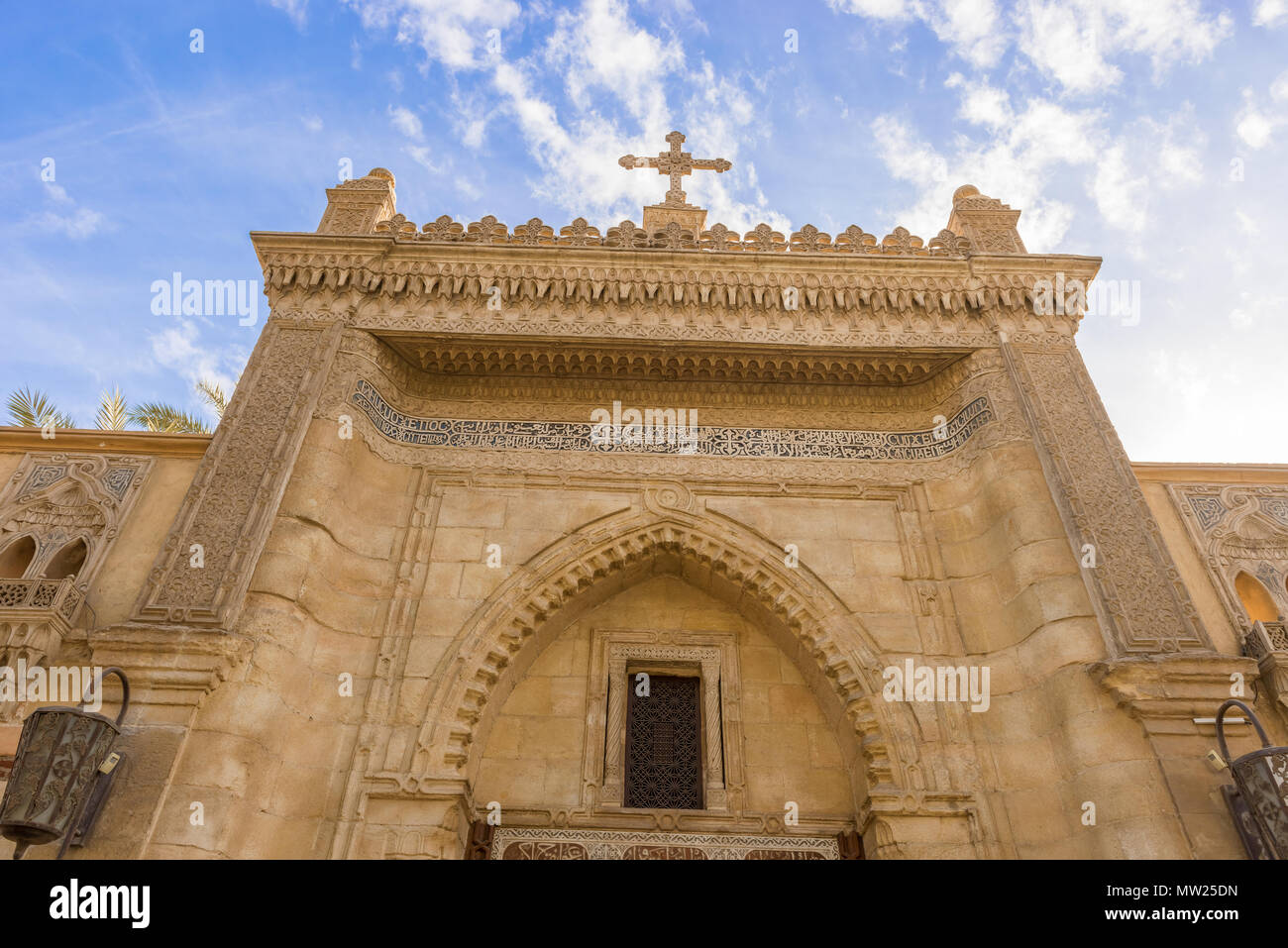 Entrance from the street of Hanging Church (El Muallaqa Stock Photo - Alamy