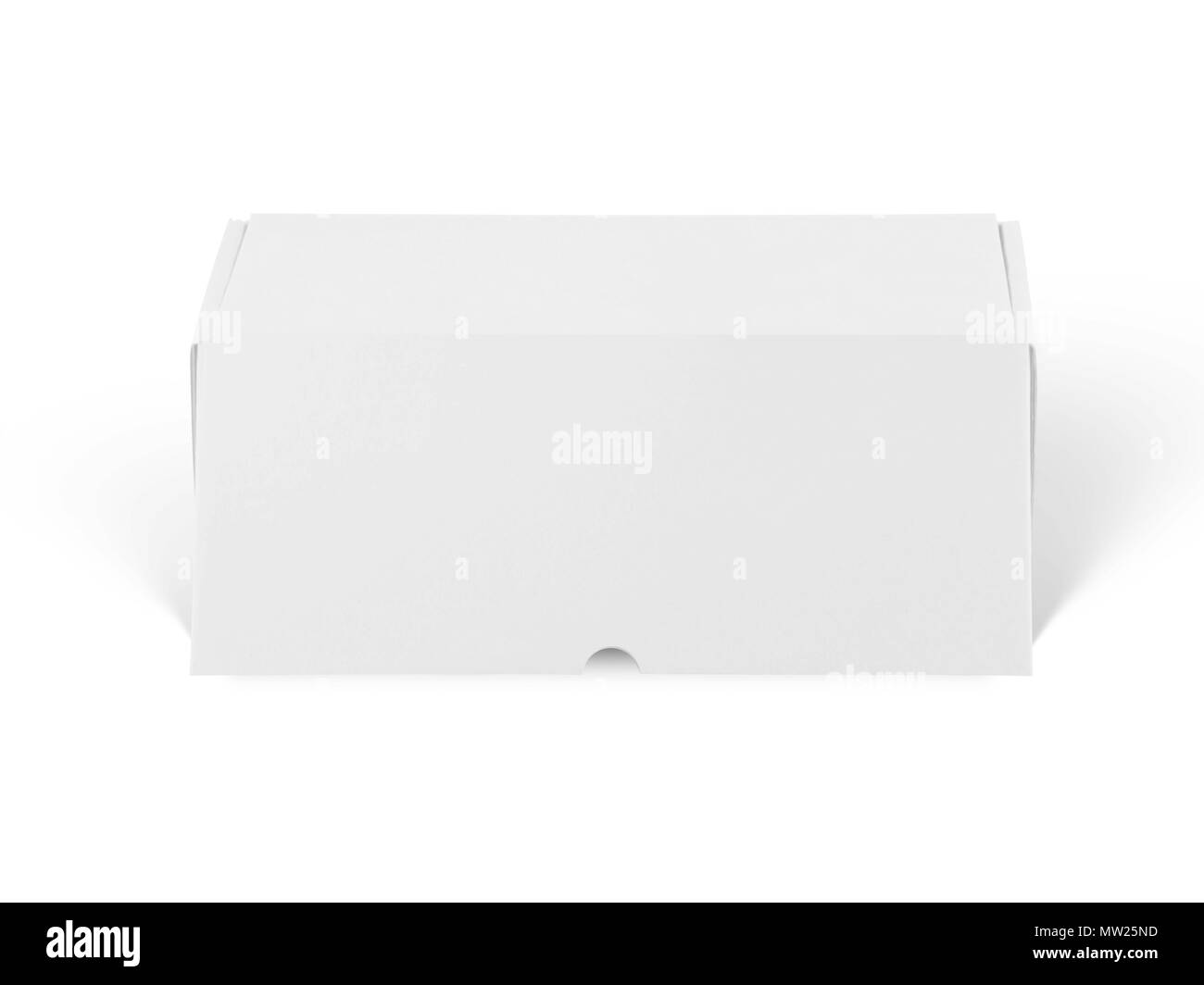The isolated white packaging box for branding mockup front view Stock ...
