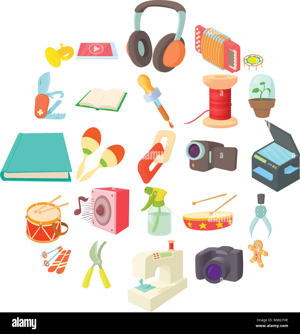 Video hobby icons set, cartoon style Stock Vector Image & Art - Alamy