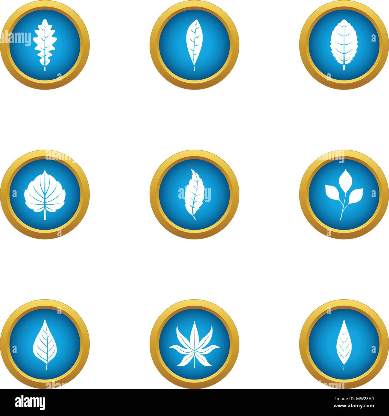 Frond icons set, flat style Stock Vector Image & Art - Alamy