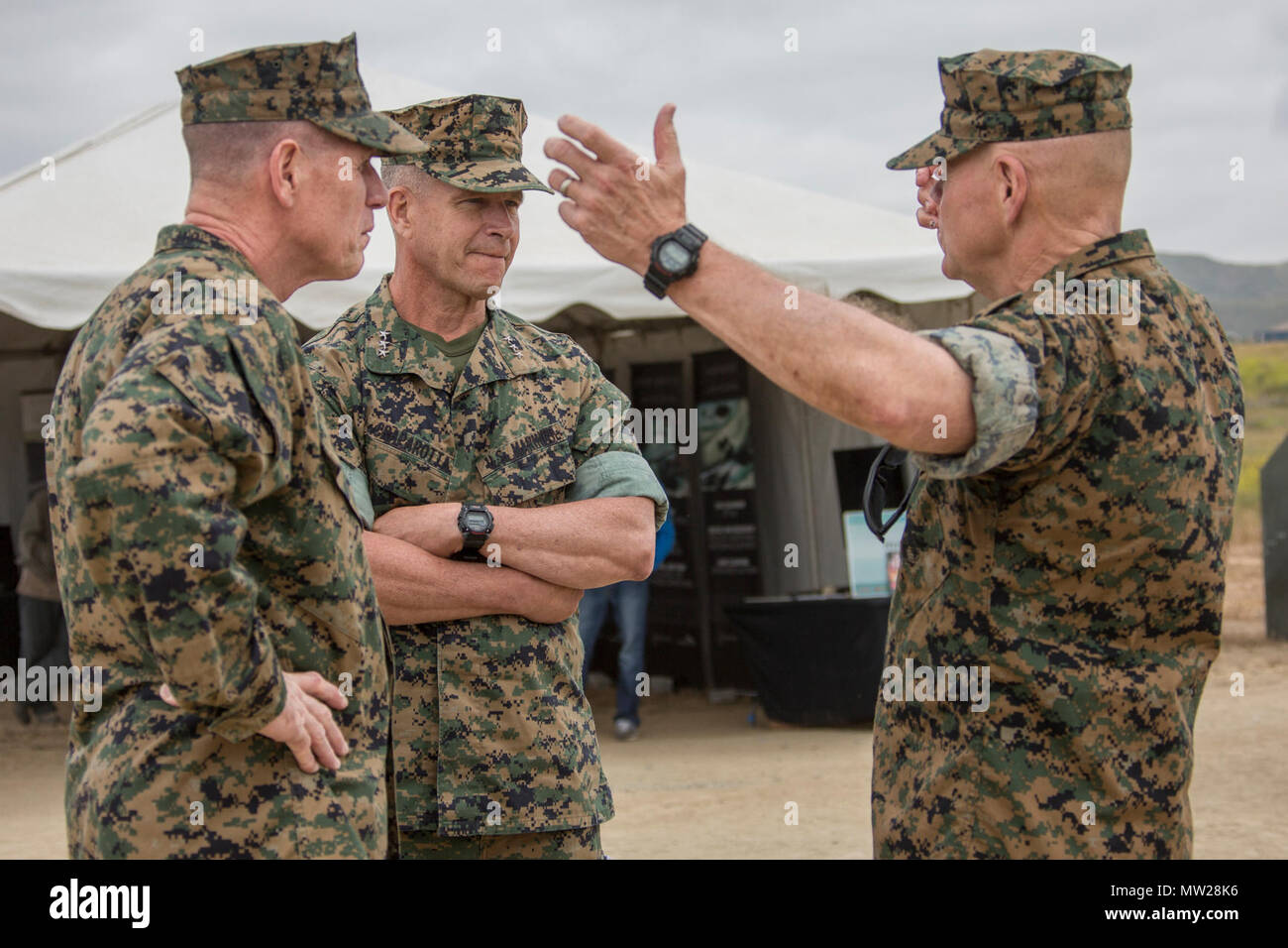 Commandant of the Marine Corps Gen. Robert B. Neller, right, speaks ...