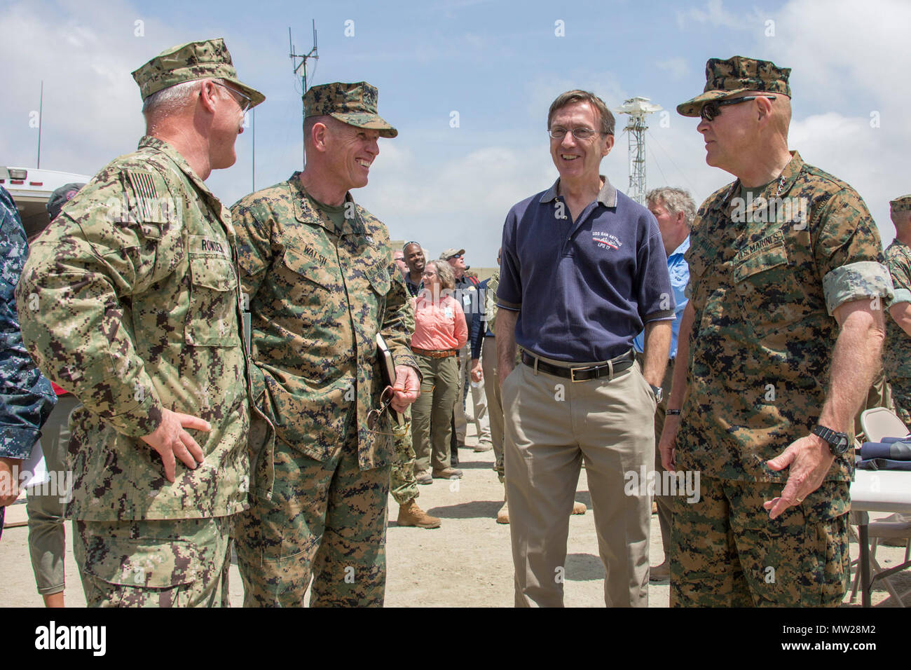 From left, Vice Adm. Thomas S. Rowden, commander of Naval Surface ...