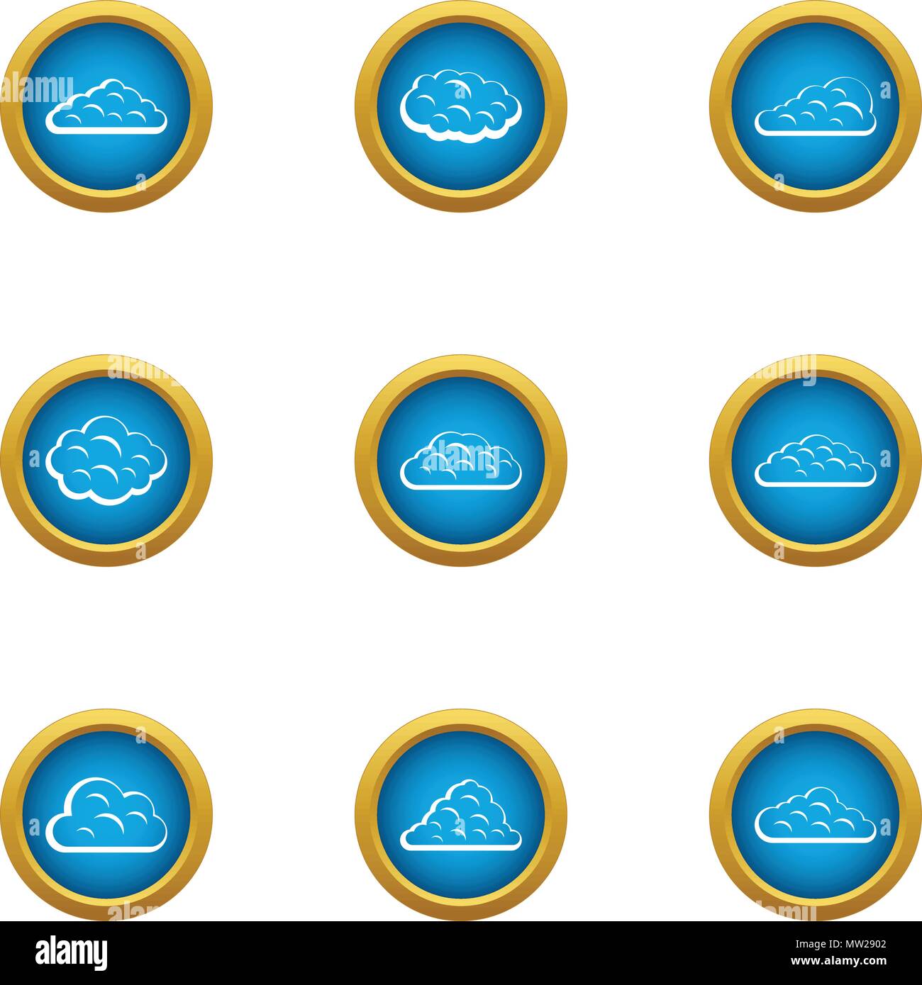 Sky icons set, flat style Stock Vector Image & Art - Alamy