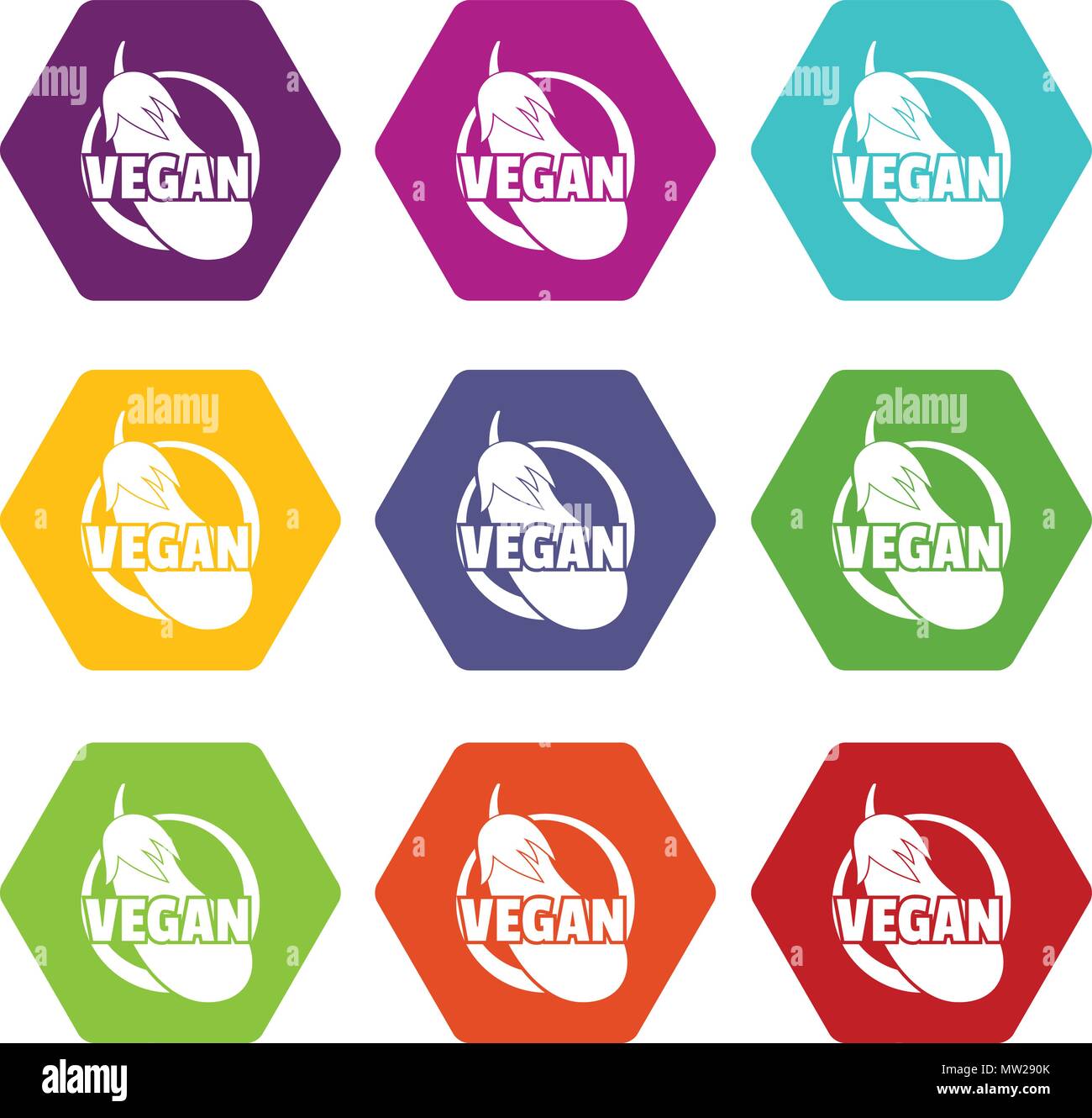 Vegan icons set 9 vector Stock Vector Image & Art - Alamy