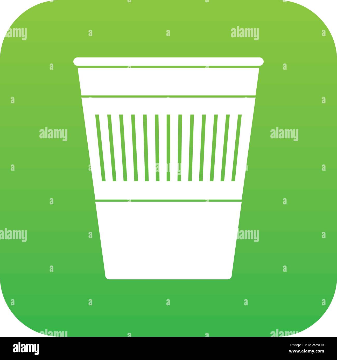 Plastic office waste bin icon digital green Stock Vector Image & Art ...