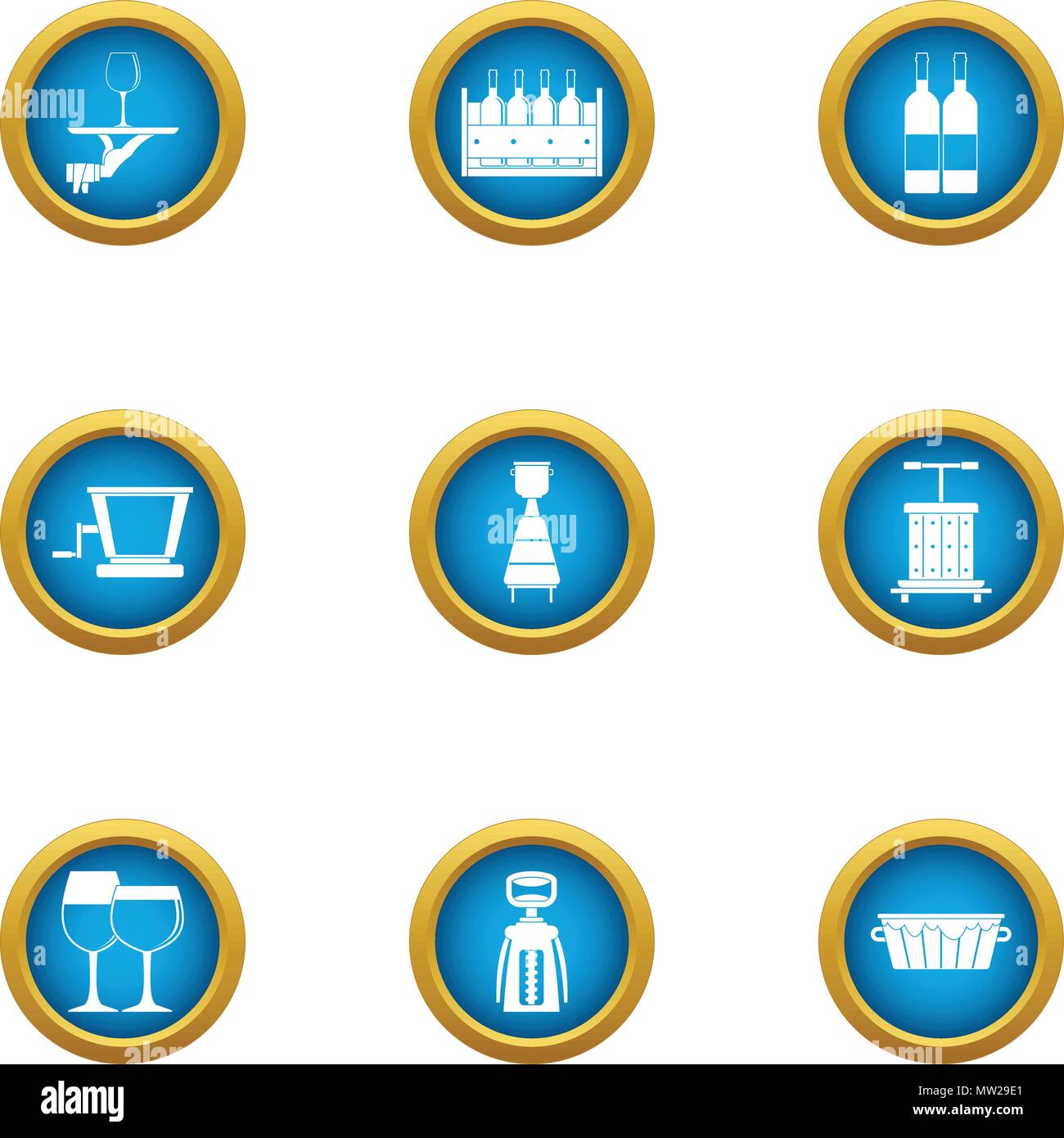 Alcohol law icons set, flat style Stock Vector Image & Art - Alamy