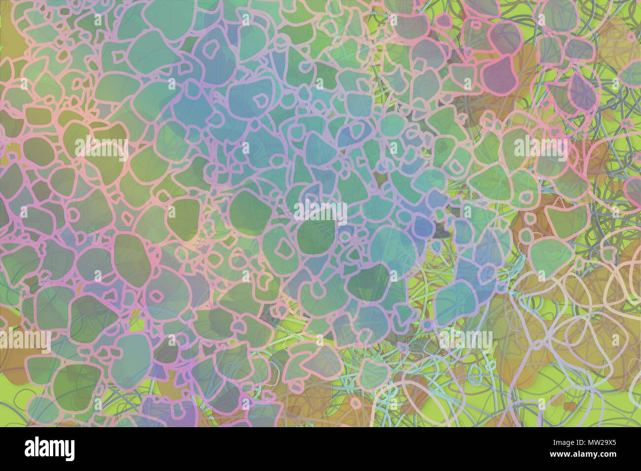 Abstract blended messy shapes for wall art, web page, wallpaper ...