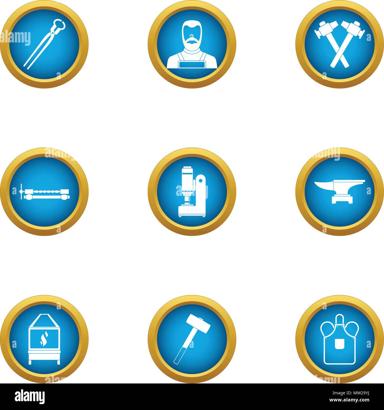 Metal work icons set, flat style Stock Vector Image & Art - Alamy Metal work icons set, flat style Stock Vector Image & Art - Alamy