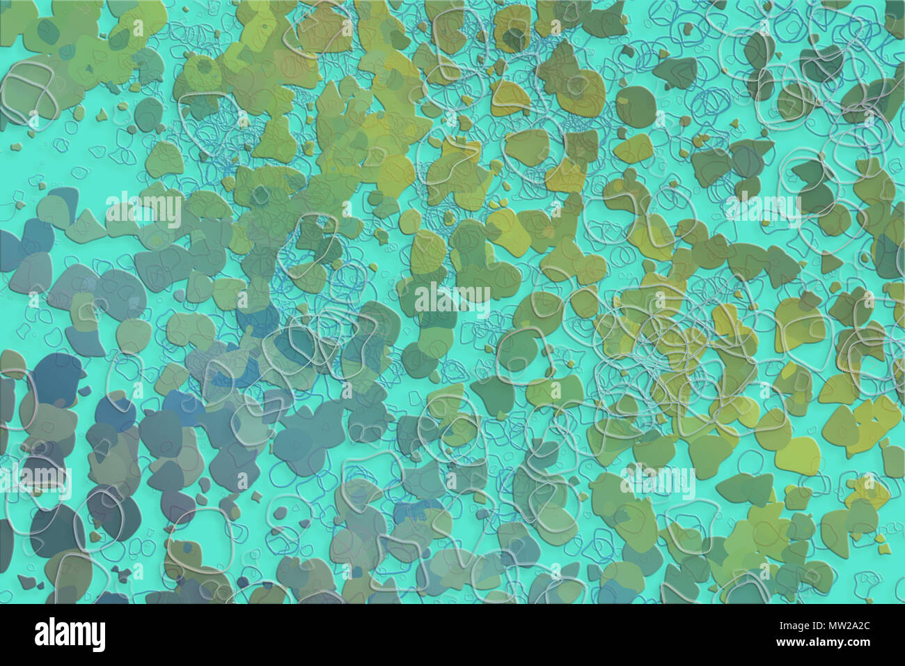 Color abstract pattern, generative blended messy shapes, art background ...