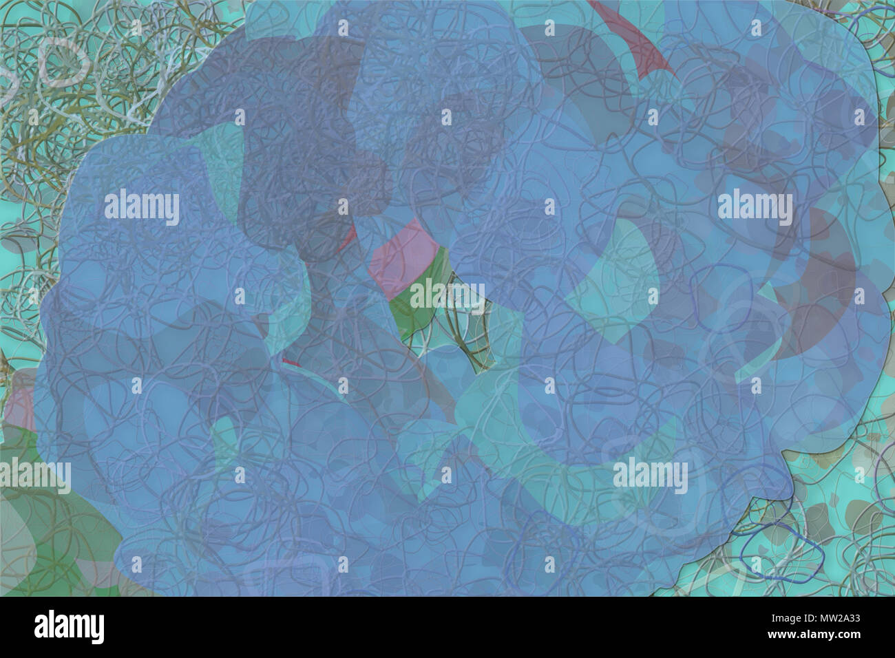 Color abstract pattern, generative blended messy shapes, art background ...