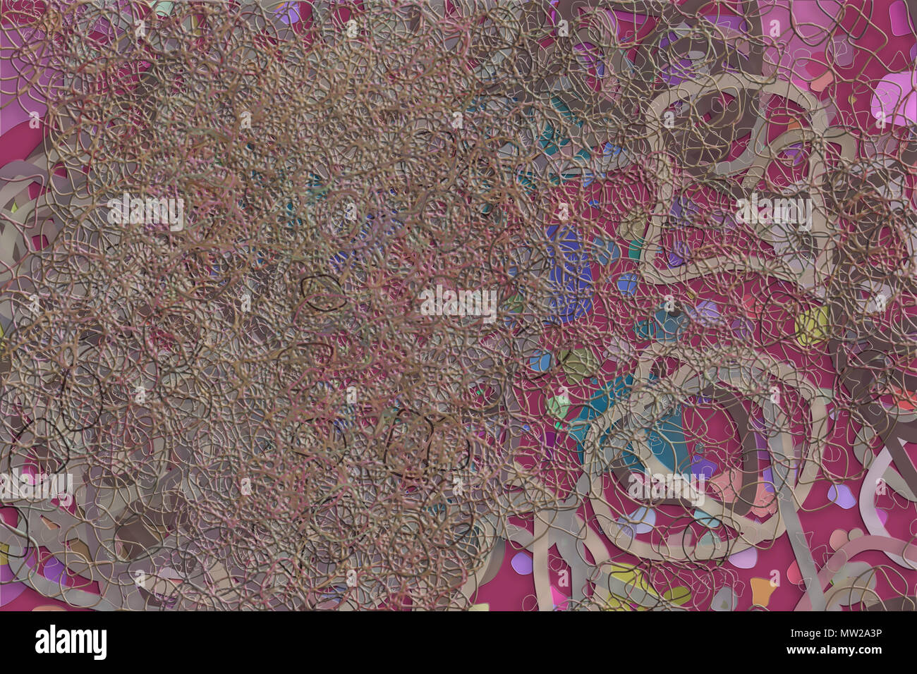 Color abstract pattern, generative blended messy shapes, art background ...