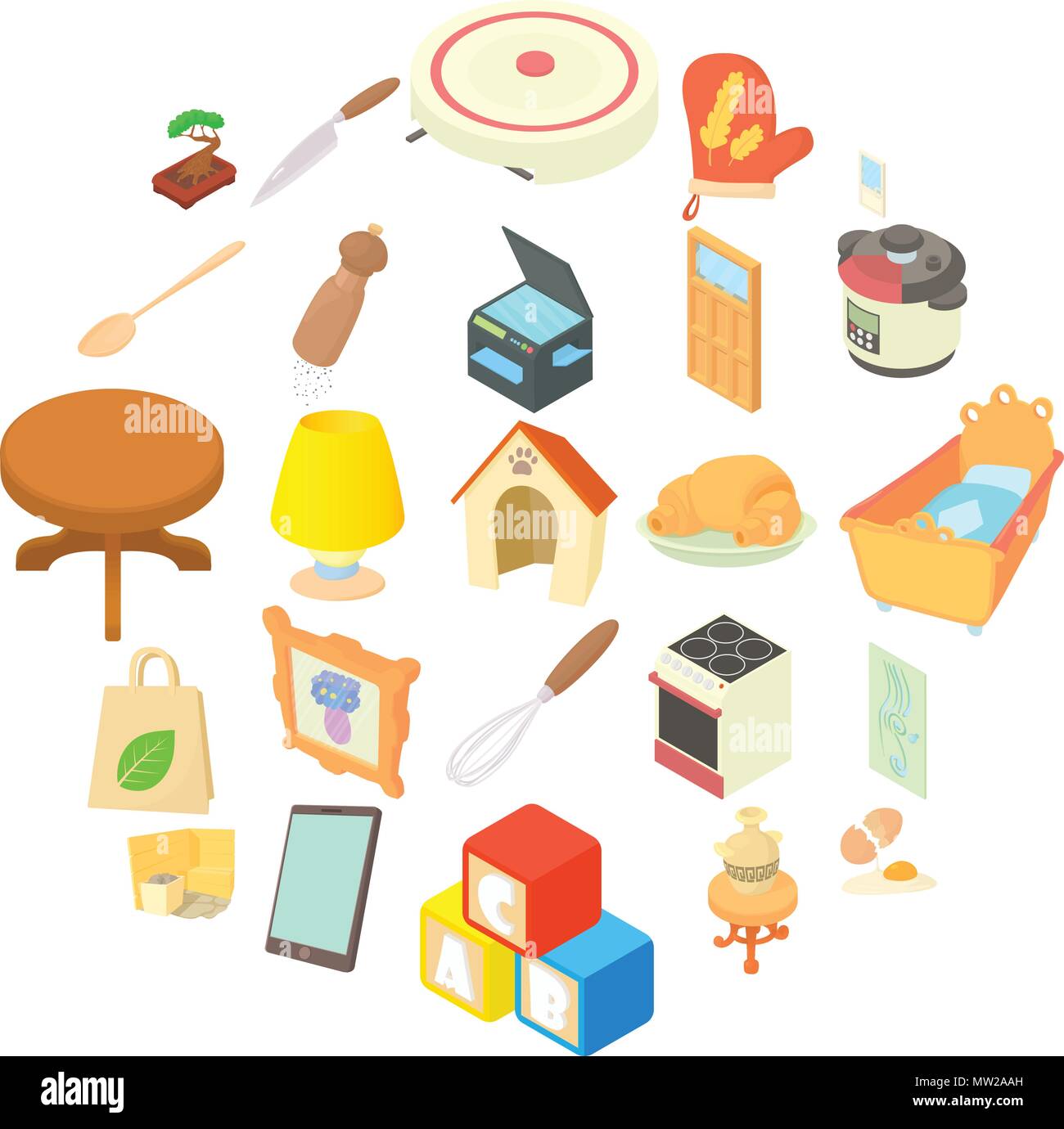 Steading icons set, cartoon style Stock Vector Image & Art - Alamy