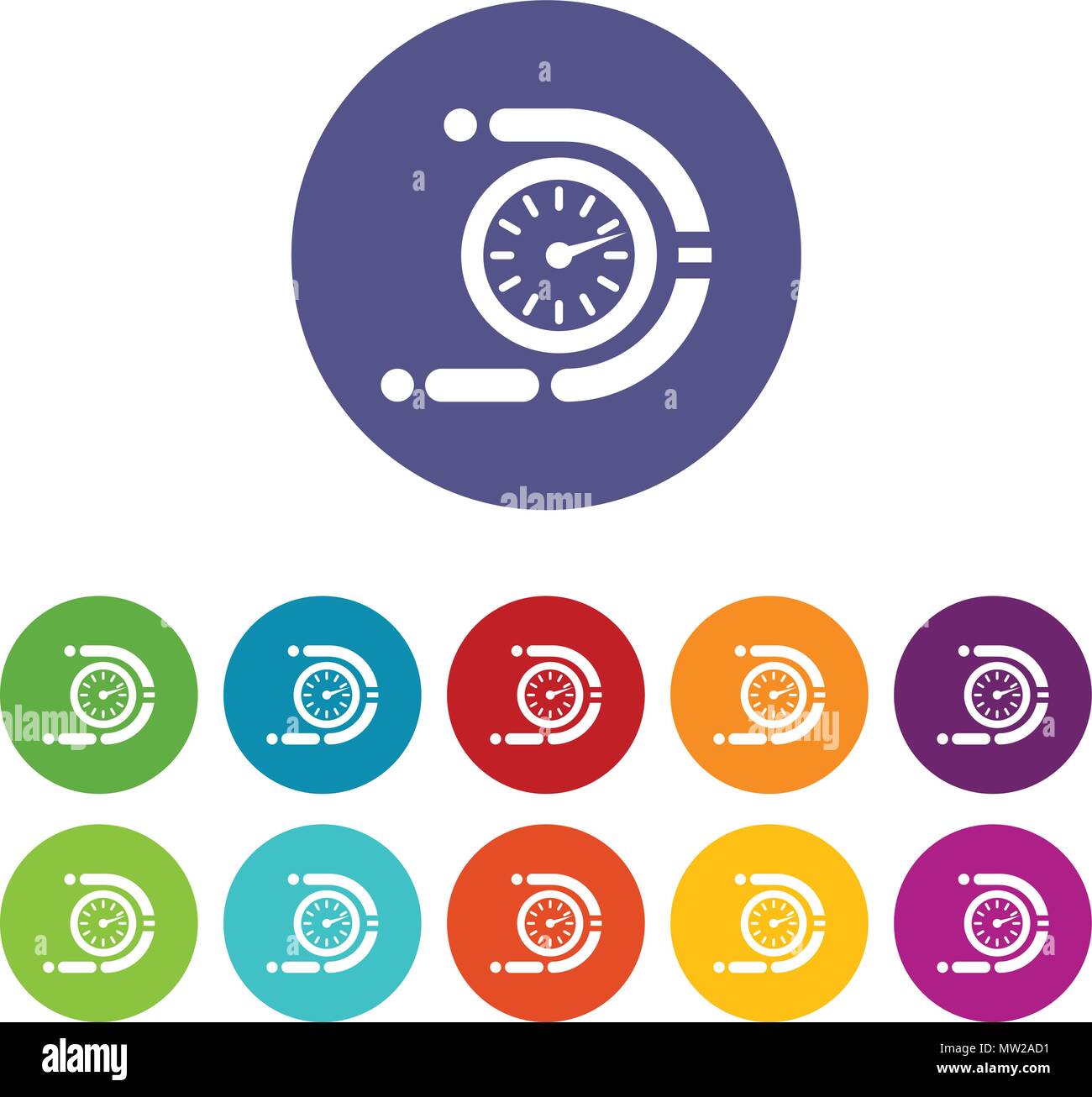Timer icons set vector color Stock Vector Image & Art - Alamy