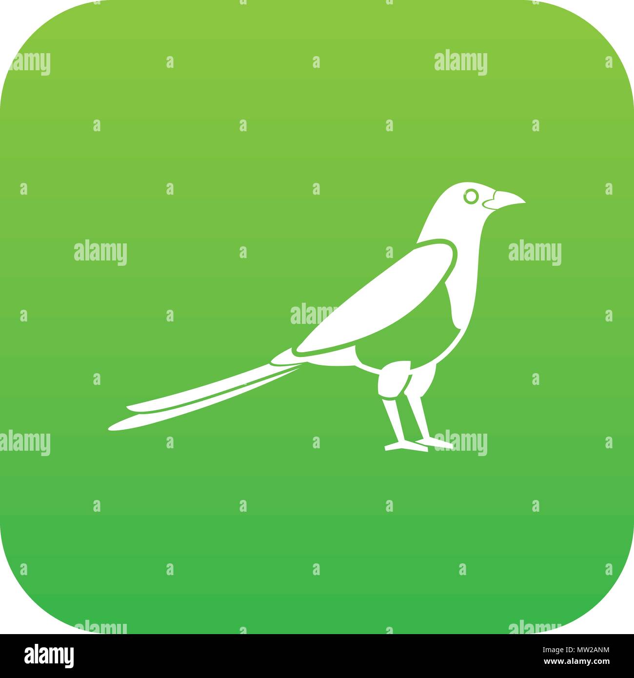 Bird magpie icon digital green Stock Vector Image & Art - Alamy