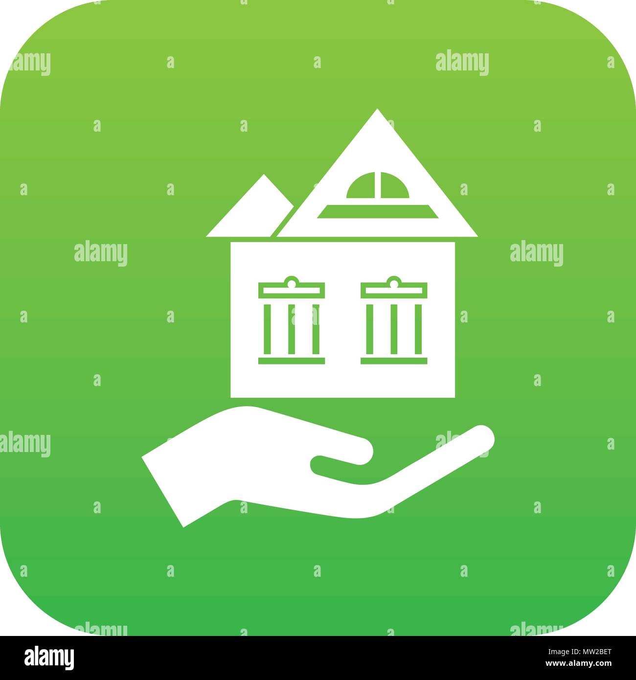 Home protection icon green vector Stock Vector Image & Art - Alamy