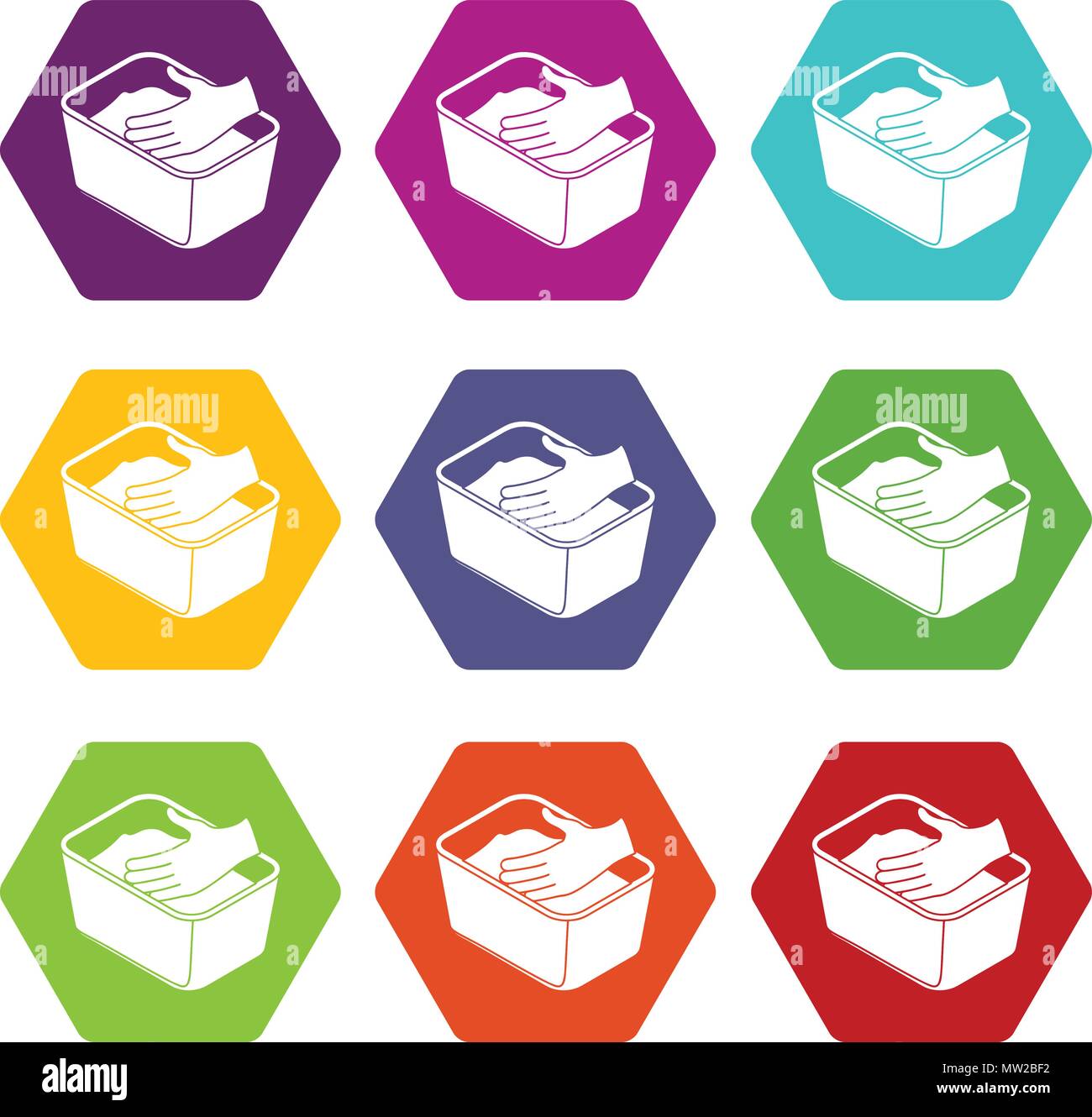 Hand washing clothes icons set 9 vector Stock Vector Image & Art - Alamy