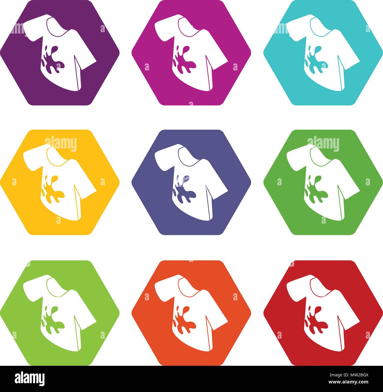 Dirty tshirt icons set 9 vector Stock Vector Image & Art - Alamy