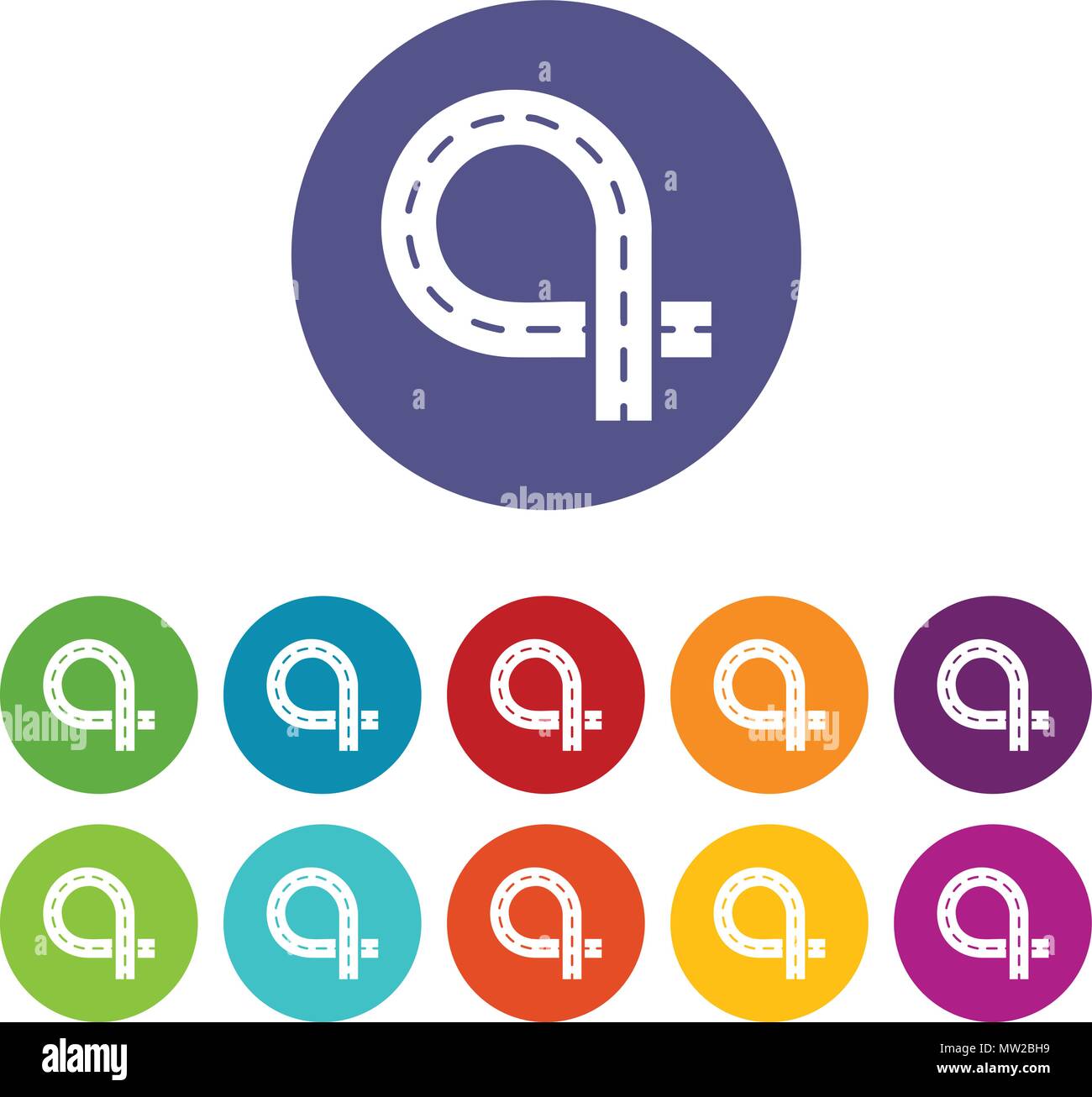 Turn icons set vector color Stock Vector Image & Art - Alamy