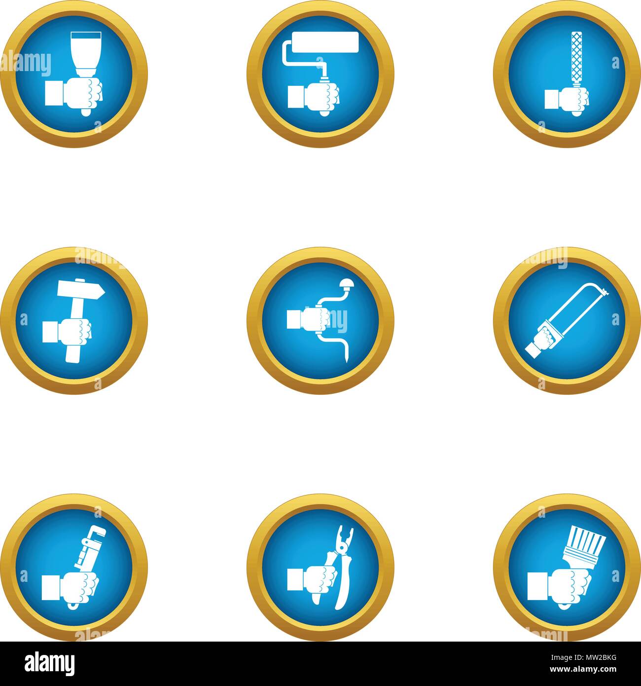 Room renovation icons set, flat style Stock Vector Image & Art - Alamy