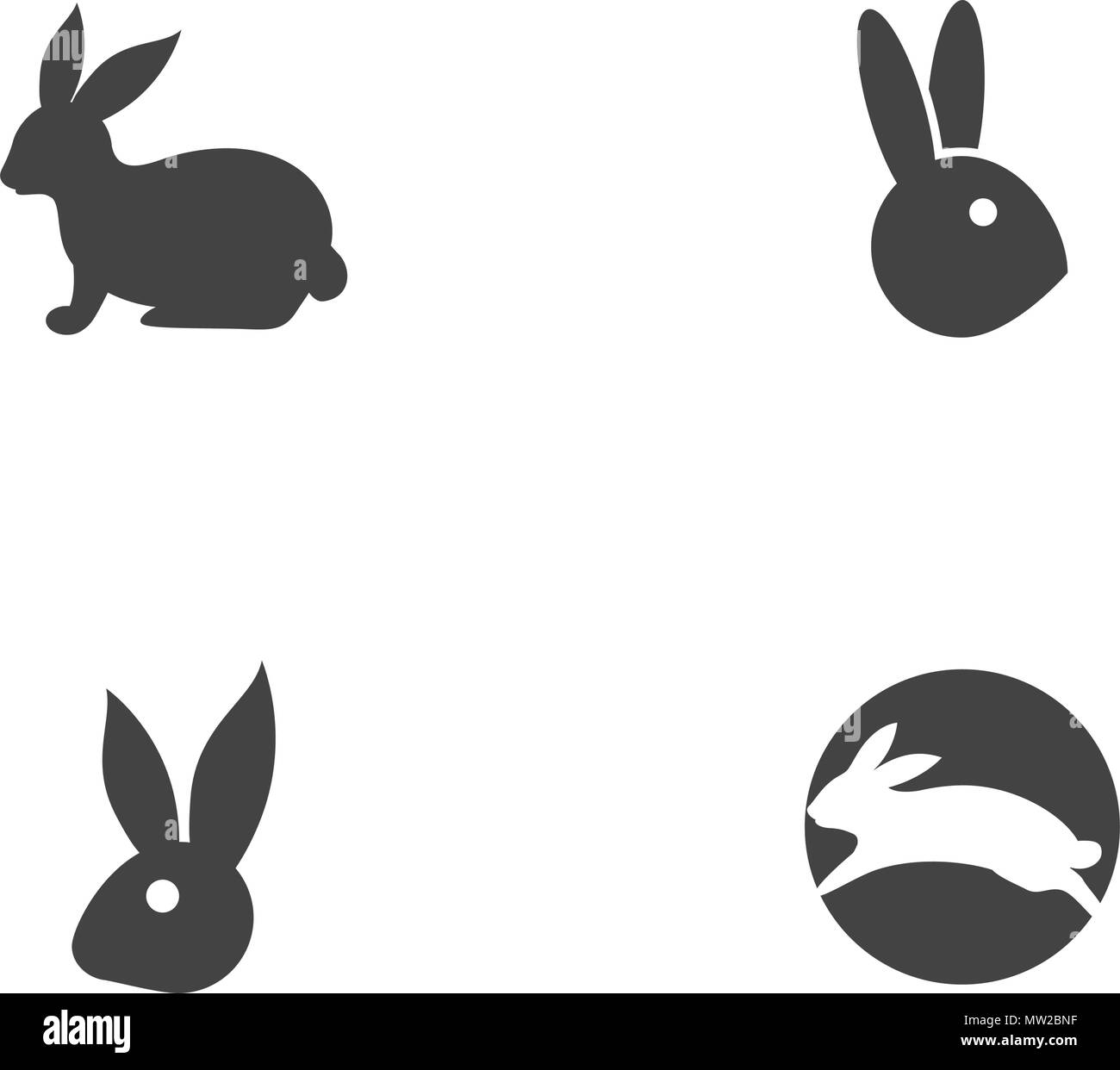 Rabbit logo vector vectors hi-res stock photography and images - Alamy