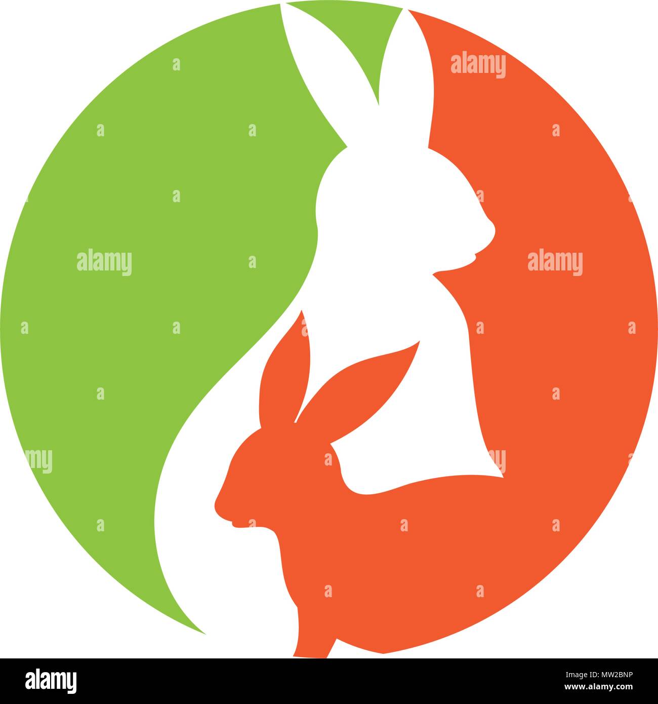 Rabbit Logo template vector icon illustration design Stock Vector Image ...