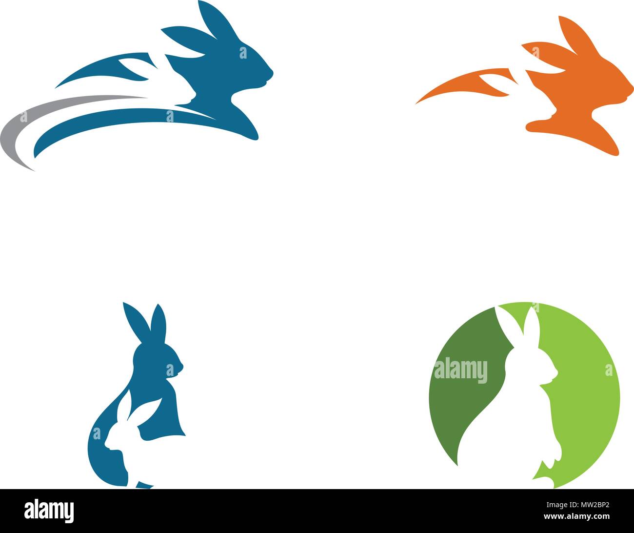 Rabbit logo design hi-res stock photography and images - Alamy