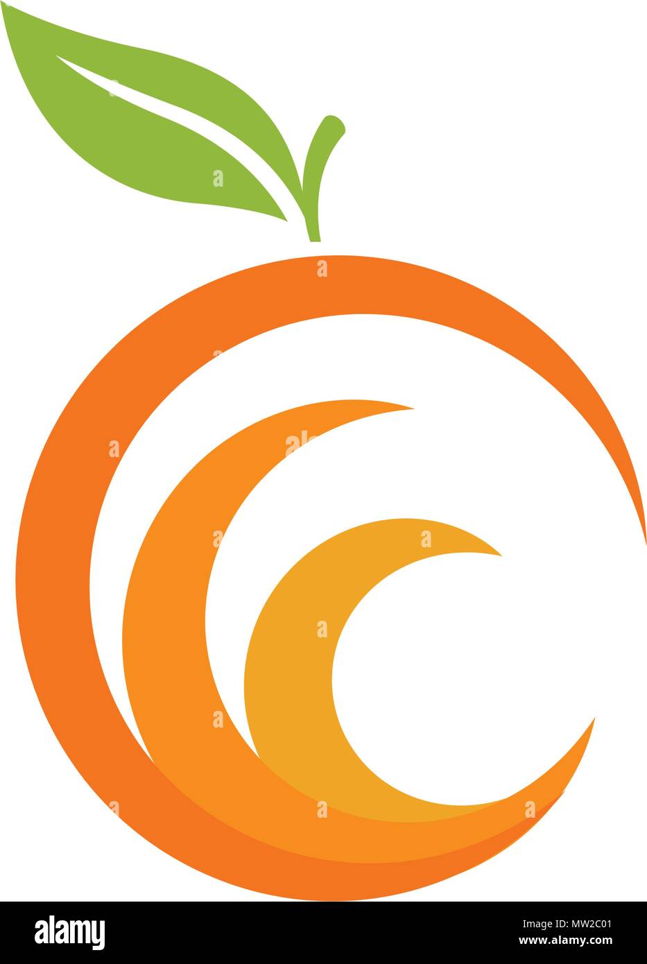 Orange logo design Vector icon illustration design Stock Vector Image ...