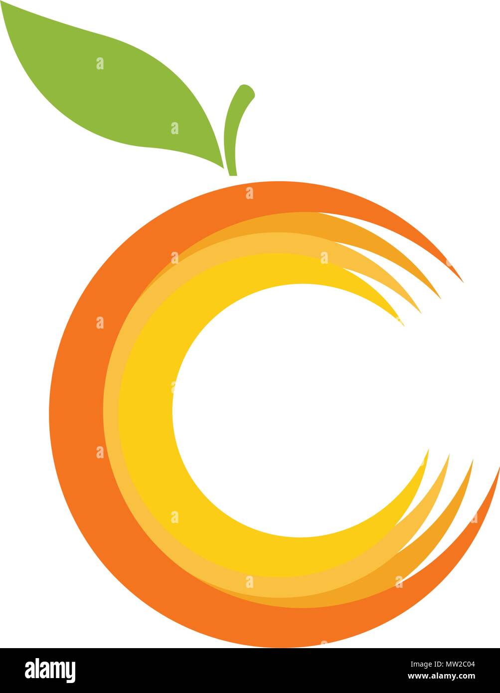 Orange logo design Vector icon illustration design Stock Vector Image ...