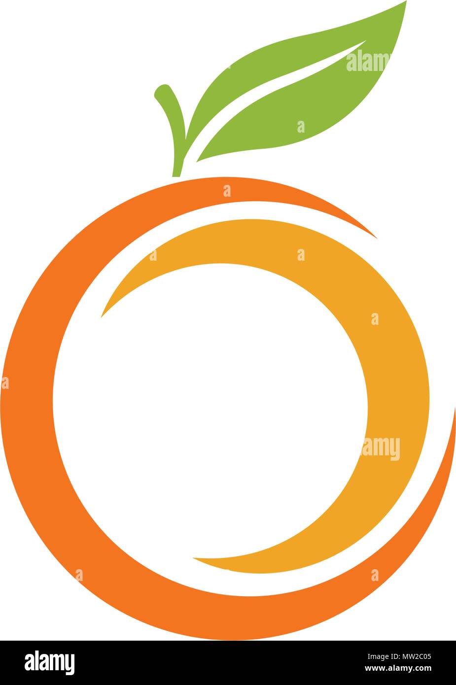 Orange logo design Vector icon illustration design Stock Vector Image ...