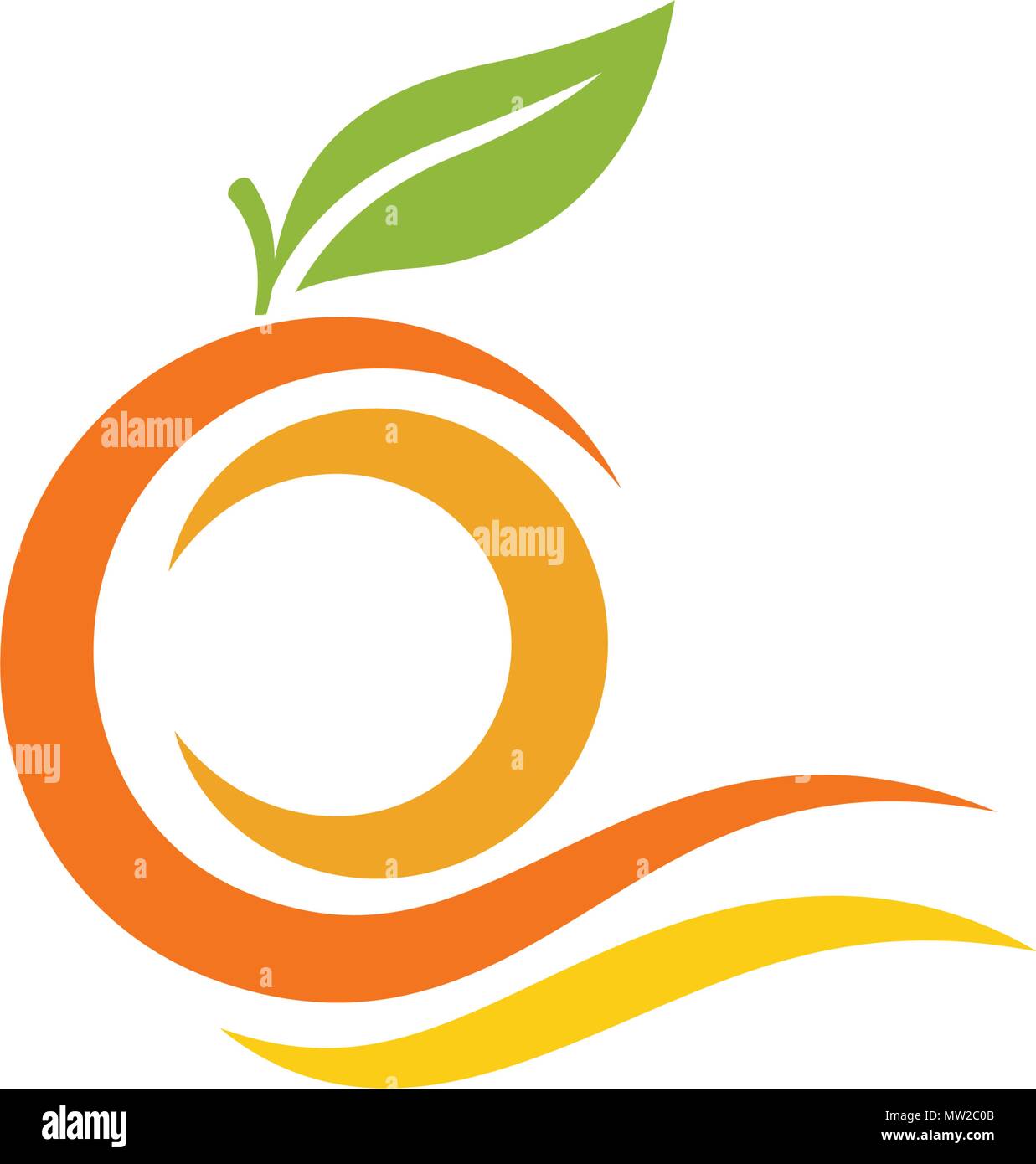 Orange logo design Vector icon illustration design Stock Vector Image ...