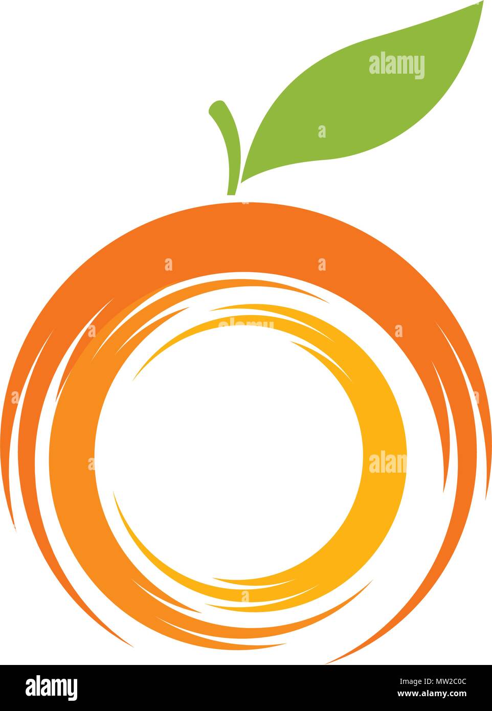 Orange logo design Vector icon illustration design Stock Vector Image ...