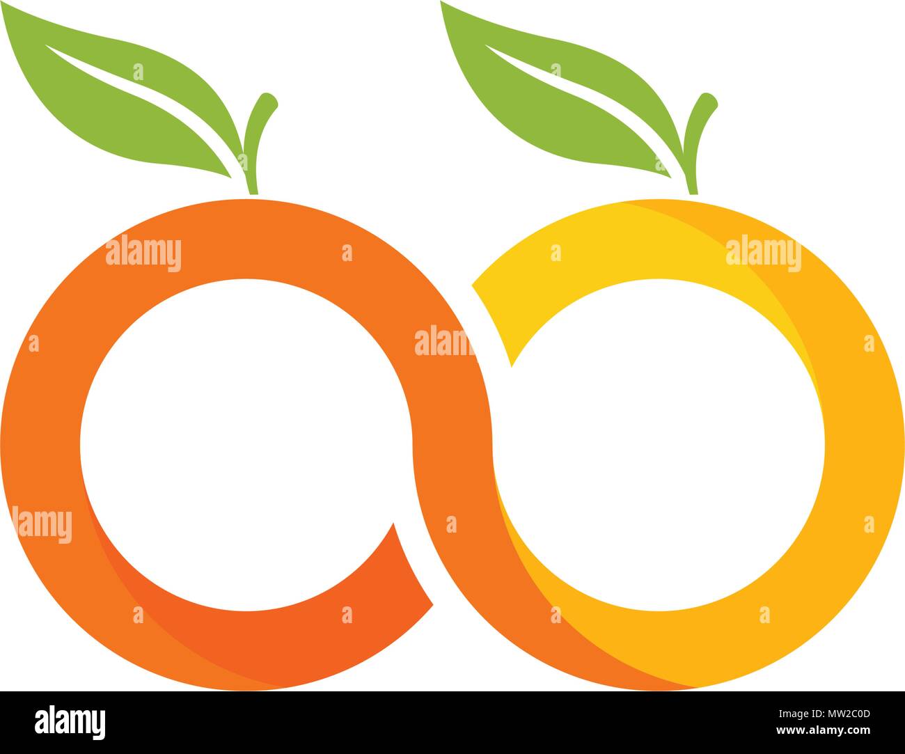 Orange logo design Vector icon illustration design Stock Vector Image ...