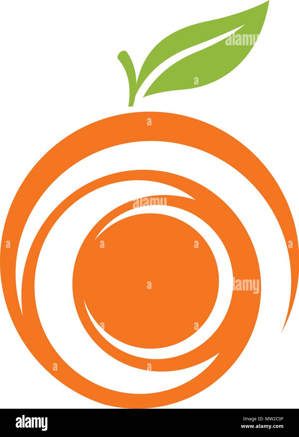 Orange logo design Vector icon illustration design Stock Vector Image ...