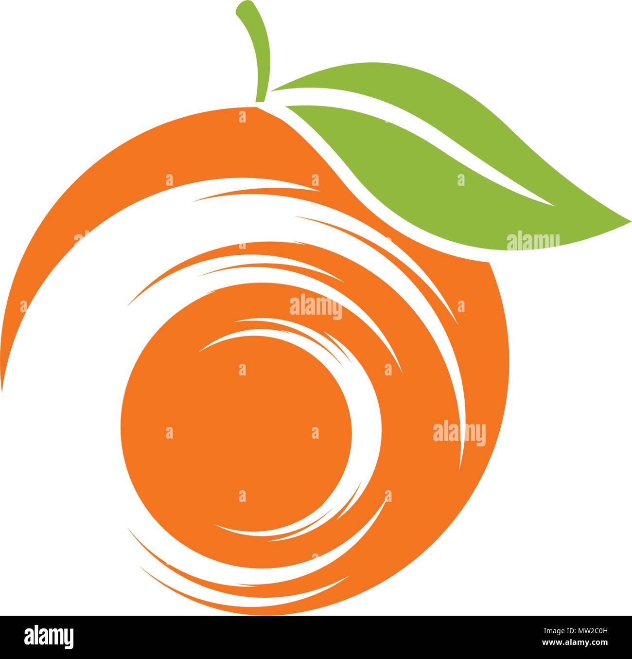 Orange logo design Vector icon illustration design Stock Vector Image ...