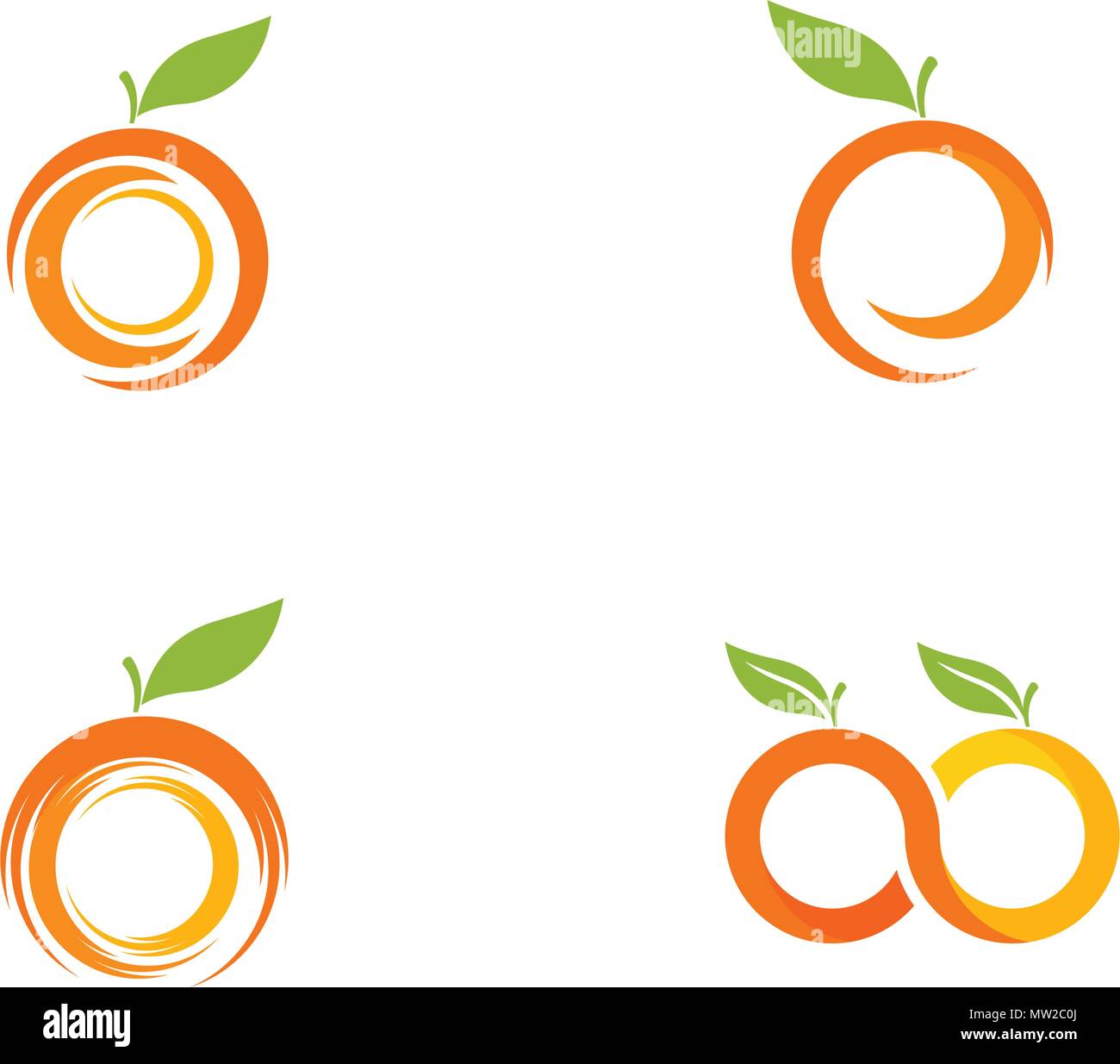 Orange logo design Vector icon illustration design Stock Vector Image ...