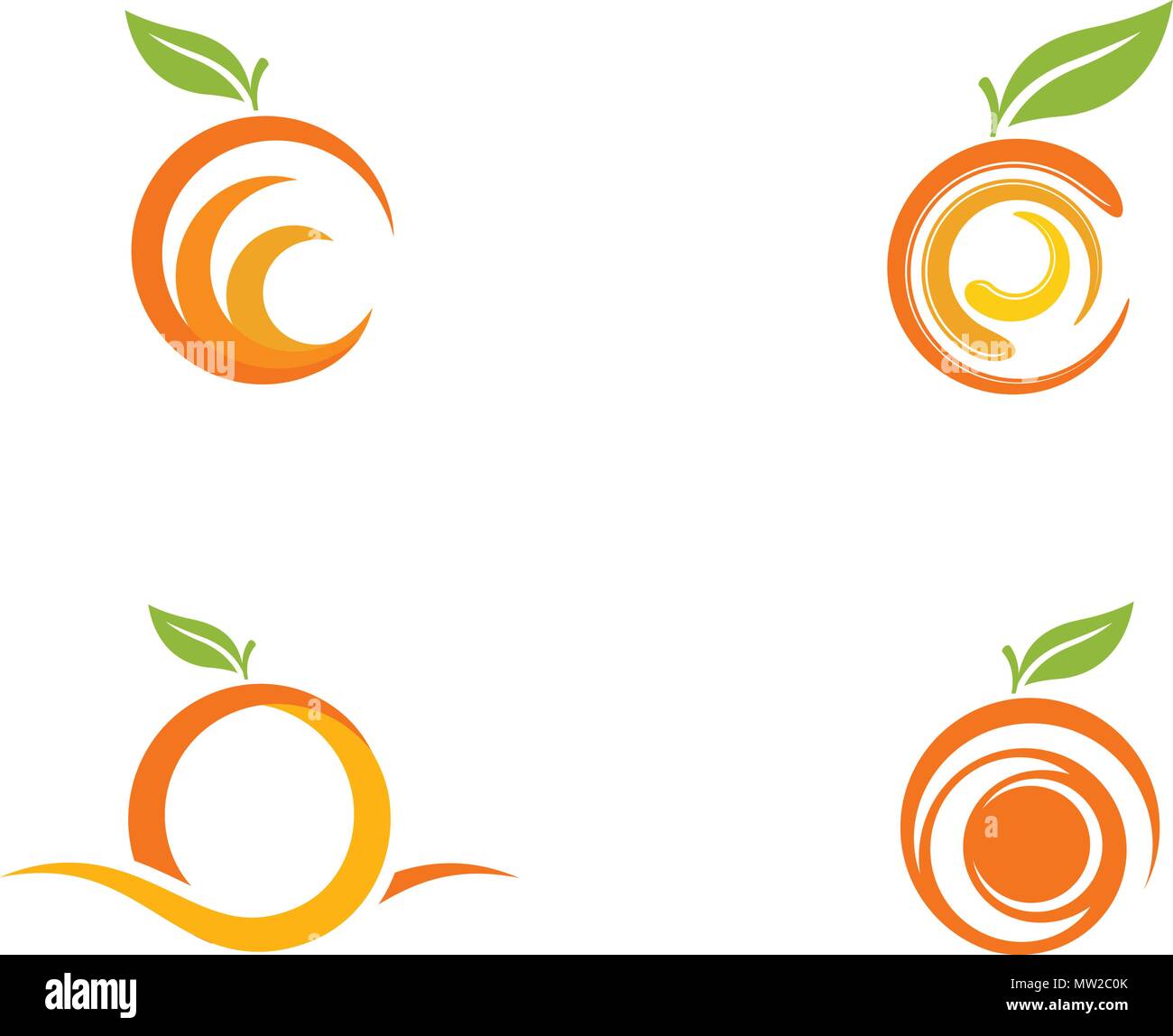 Orange logo design Vector icon illustration design Stock Vector Image ...