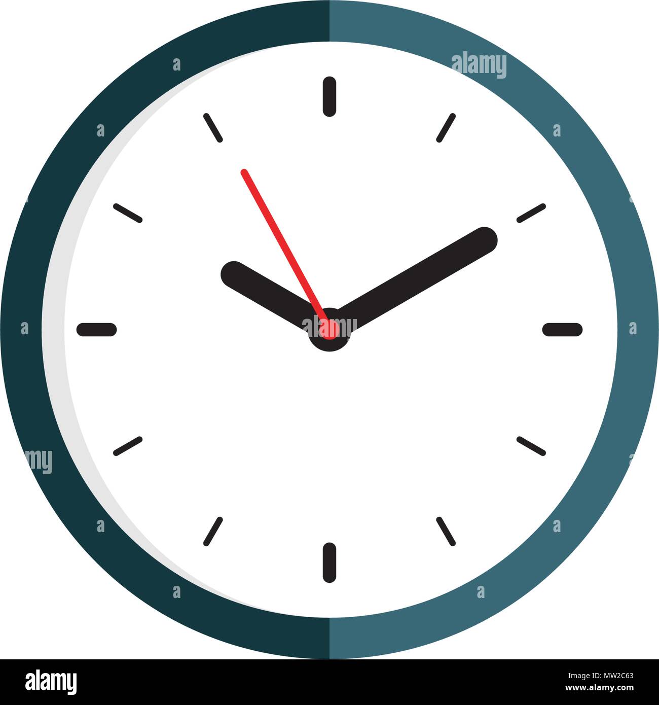 Clock icon vector flat illustration design template Stock Vector Image ...