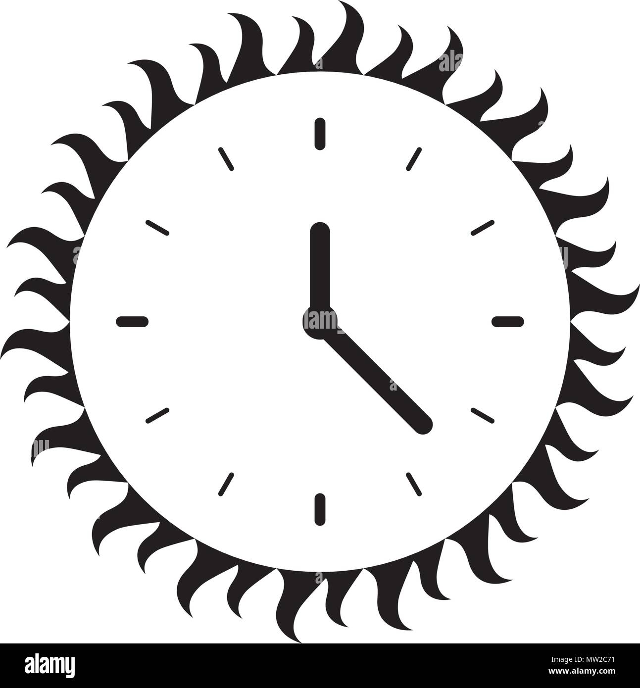 Clock icon vector flat illustration design template Stock Vector Image ...