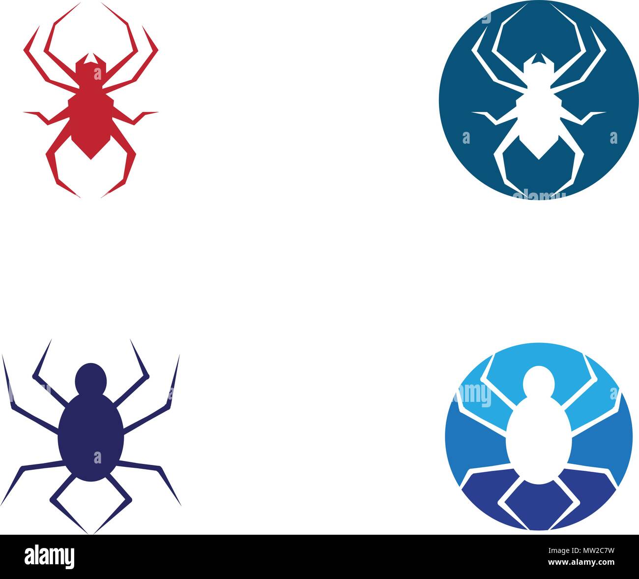 Spider Logo design vector illustration design template Stock Vector ...