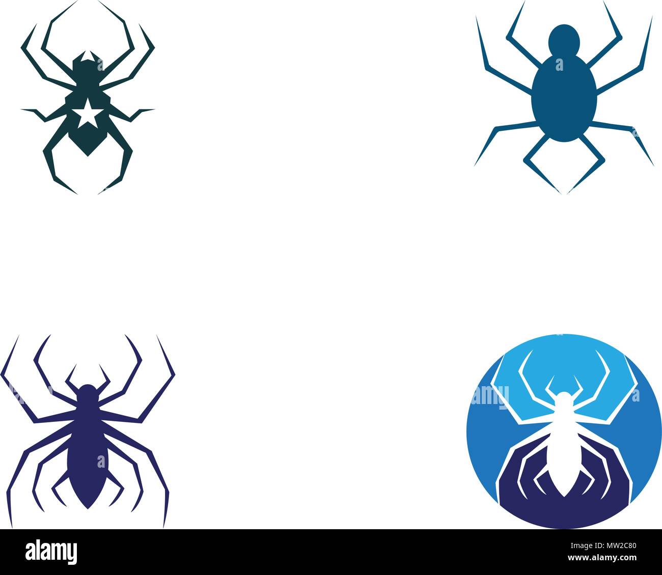 Spider Logo design vector illustration design template Stock Vector ...