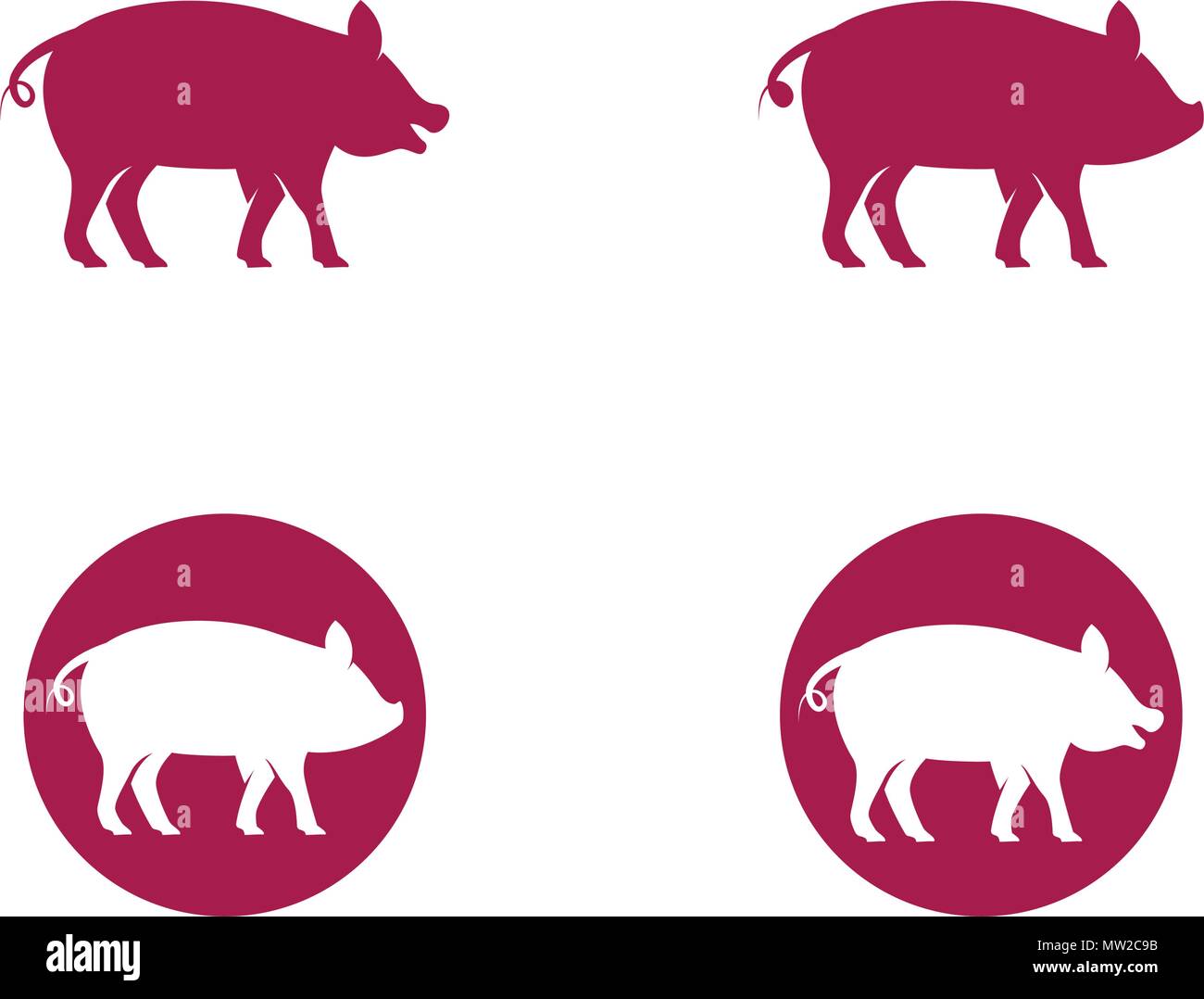 Pig logo hi-res stock photography and images - Alamy