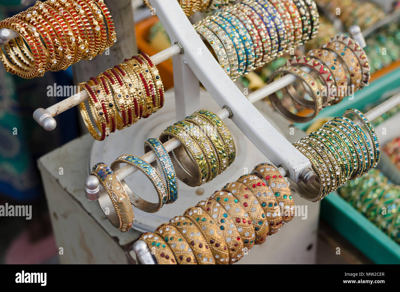 Colorful bangles closeup hi-res stock photography and images - Alamy