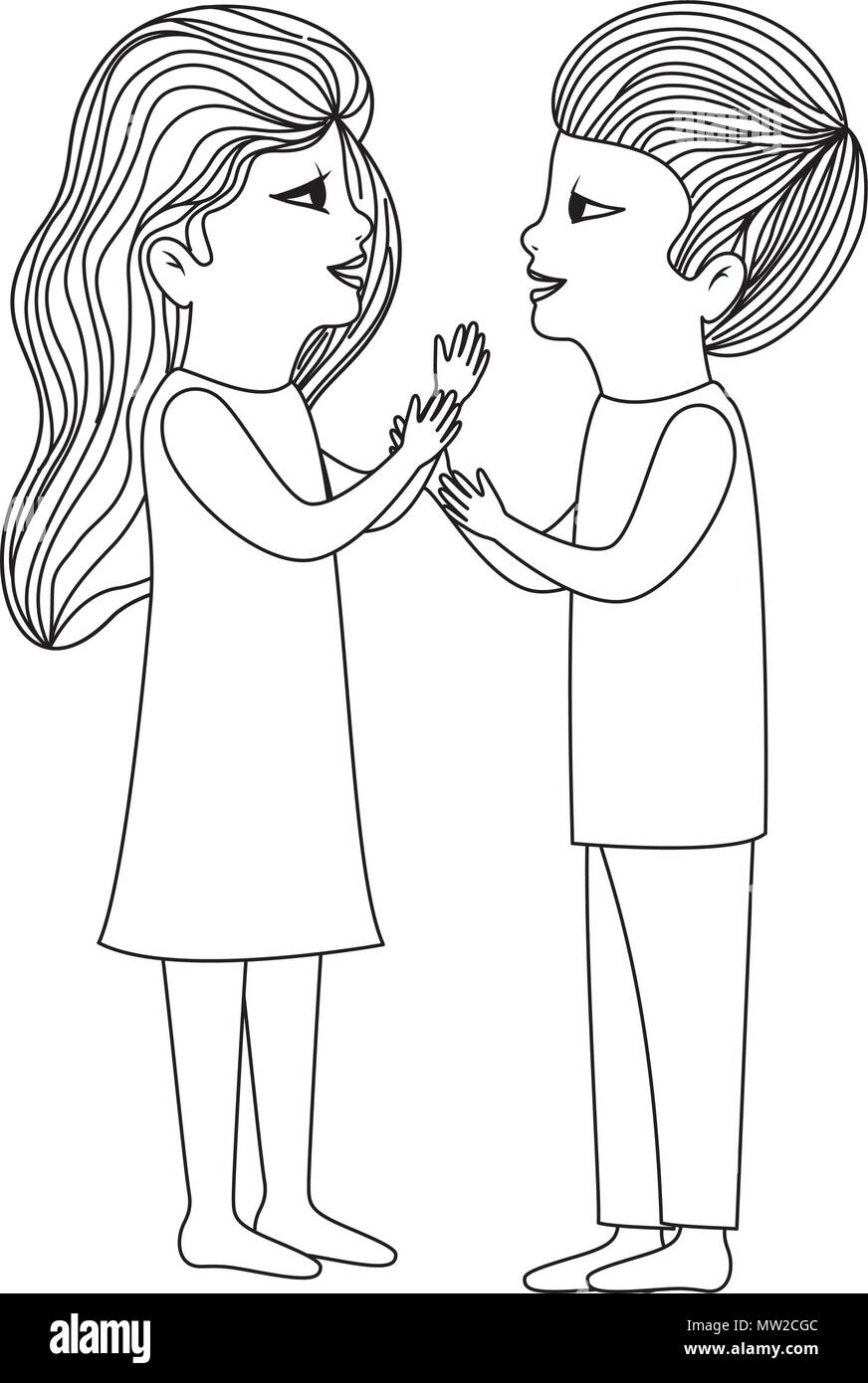 cute little kids avatars characters Stock Vector Image & Art - Alamy