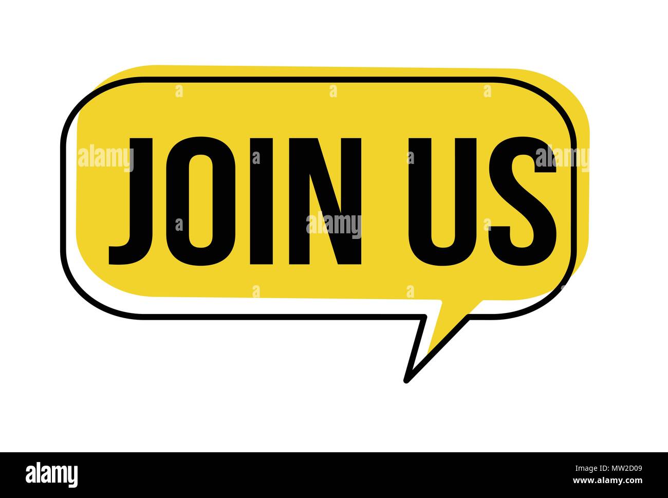Join us speech bubble on white background, vector illustration Stock Vector Image & Art - Alamy