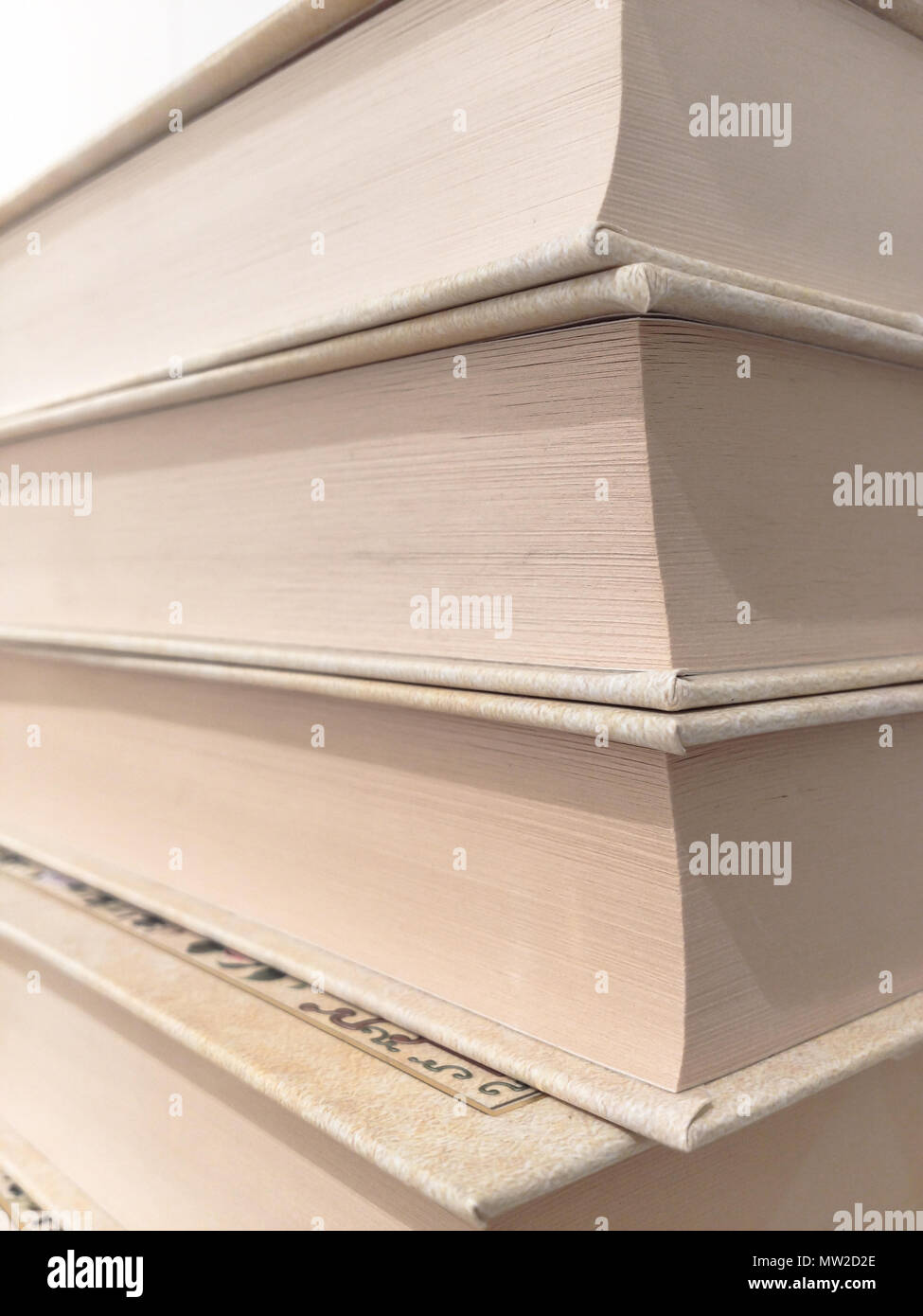 Close-up of a stack of books. Ideal for concepts and backgrounds Stock ...