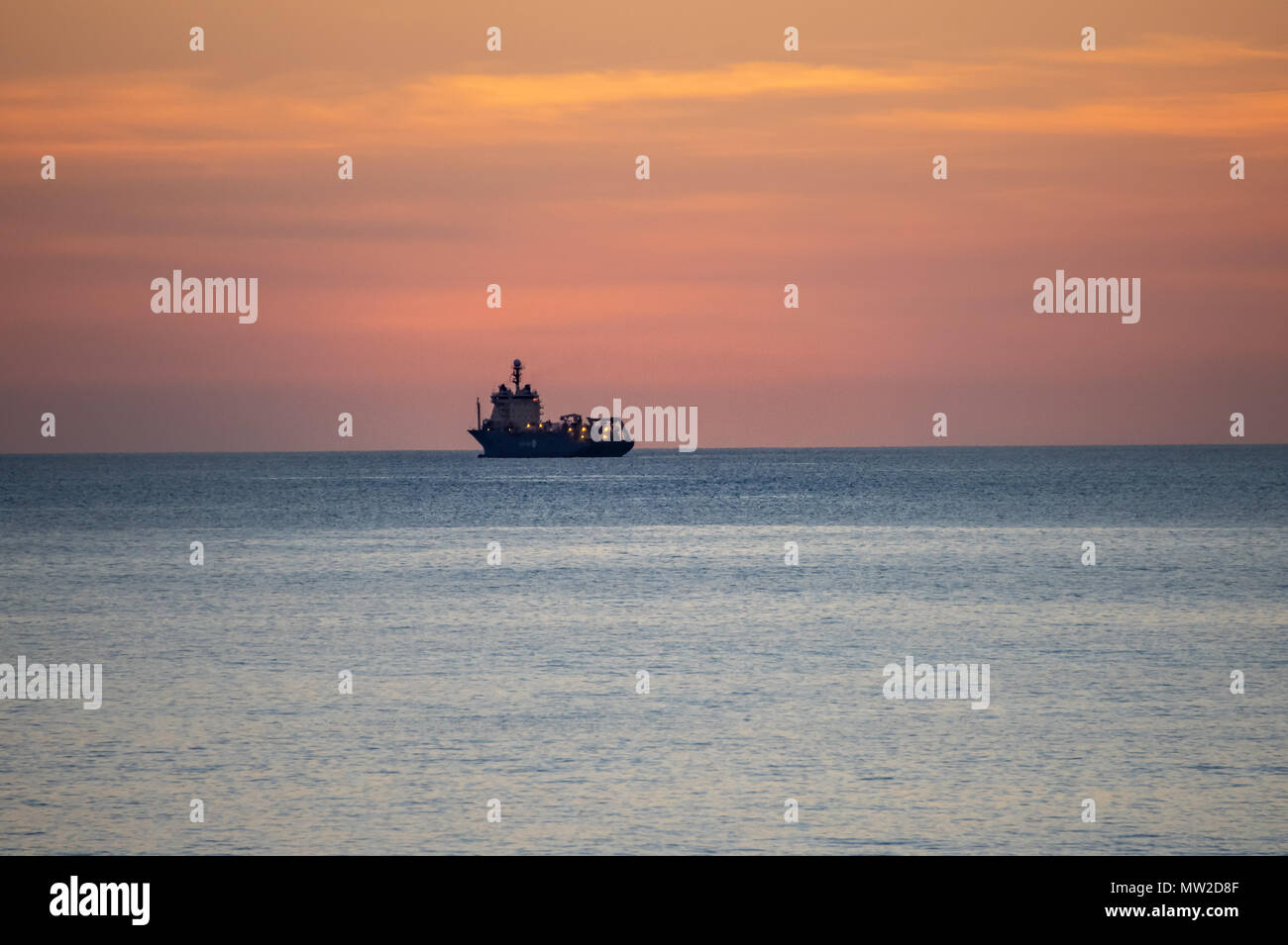 Sunset Off The Trig Coast Perth Stock Photo - Alamy