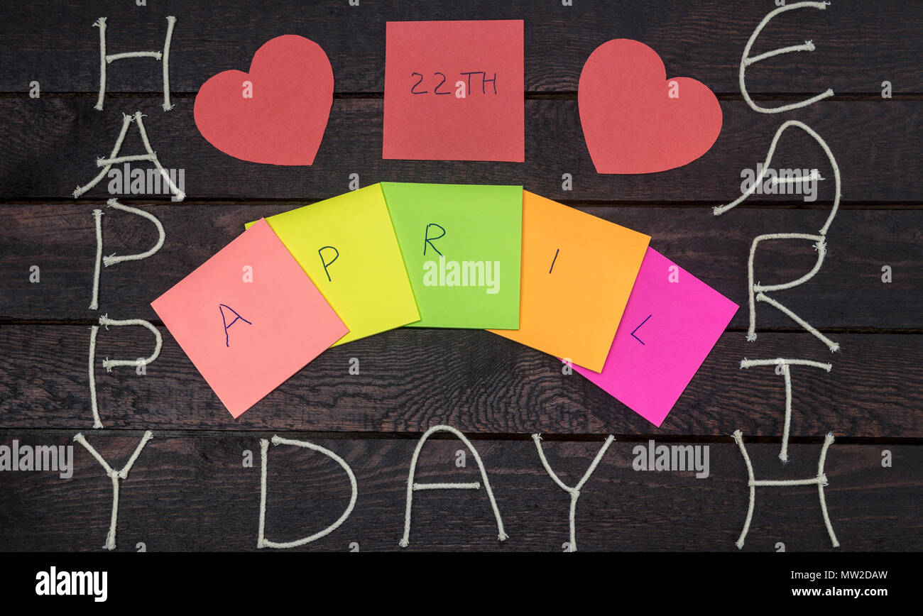 Happy earth day poster tree hi-res stock photography and images - Alamy