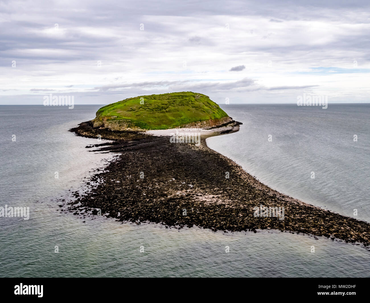 Aerial view of puffin island - Wales - United Kingdom Stock Photo - Alamy